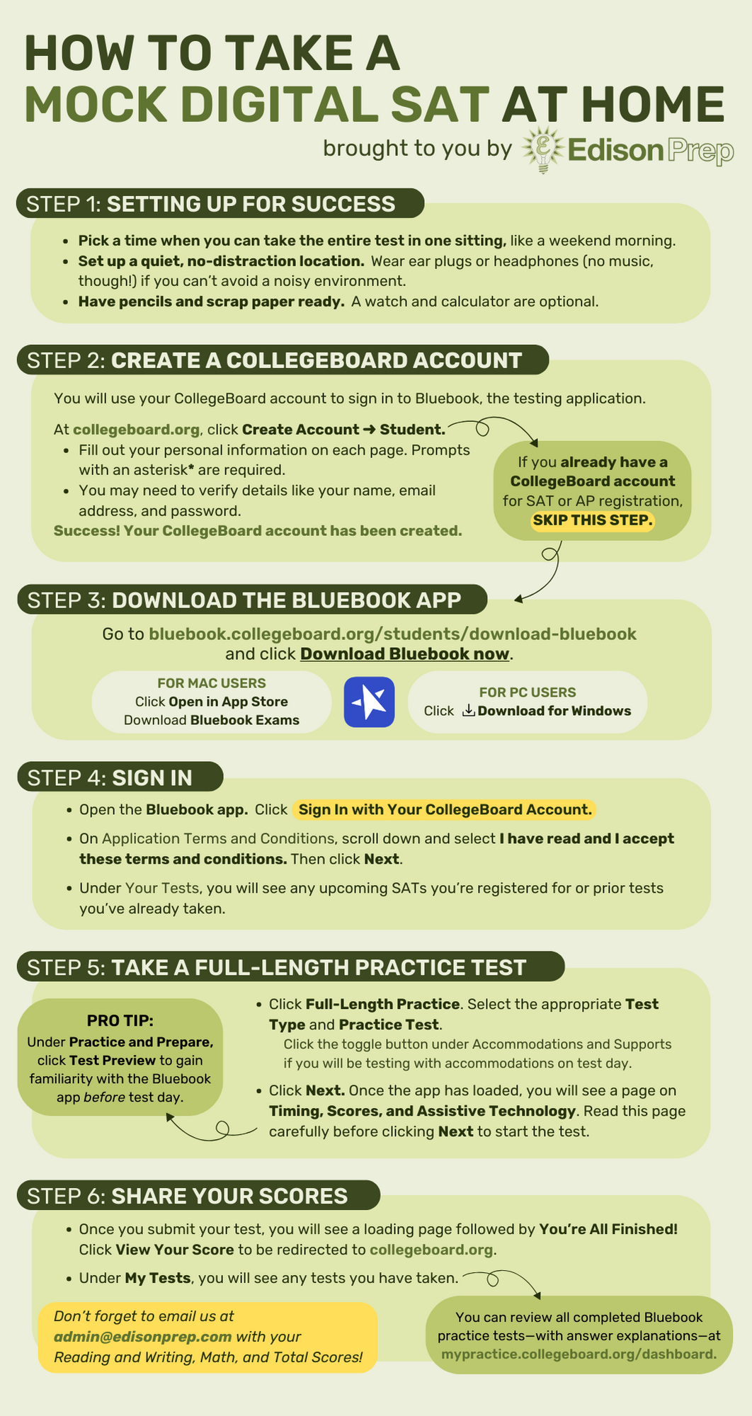 Edison Prep: Free Diagnostic SAT & ACT Mock Tests